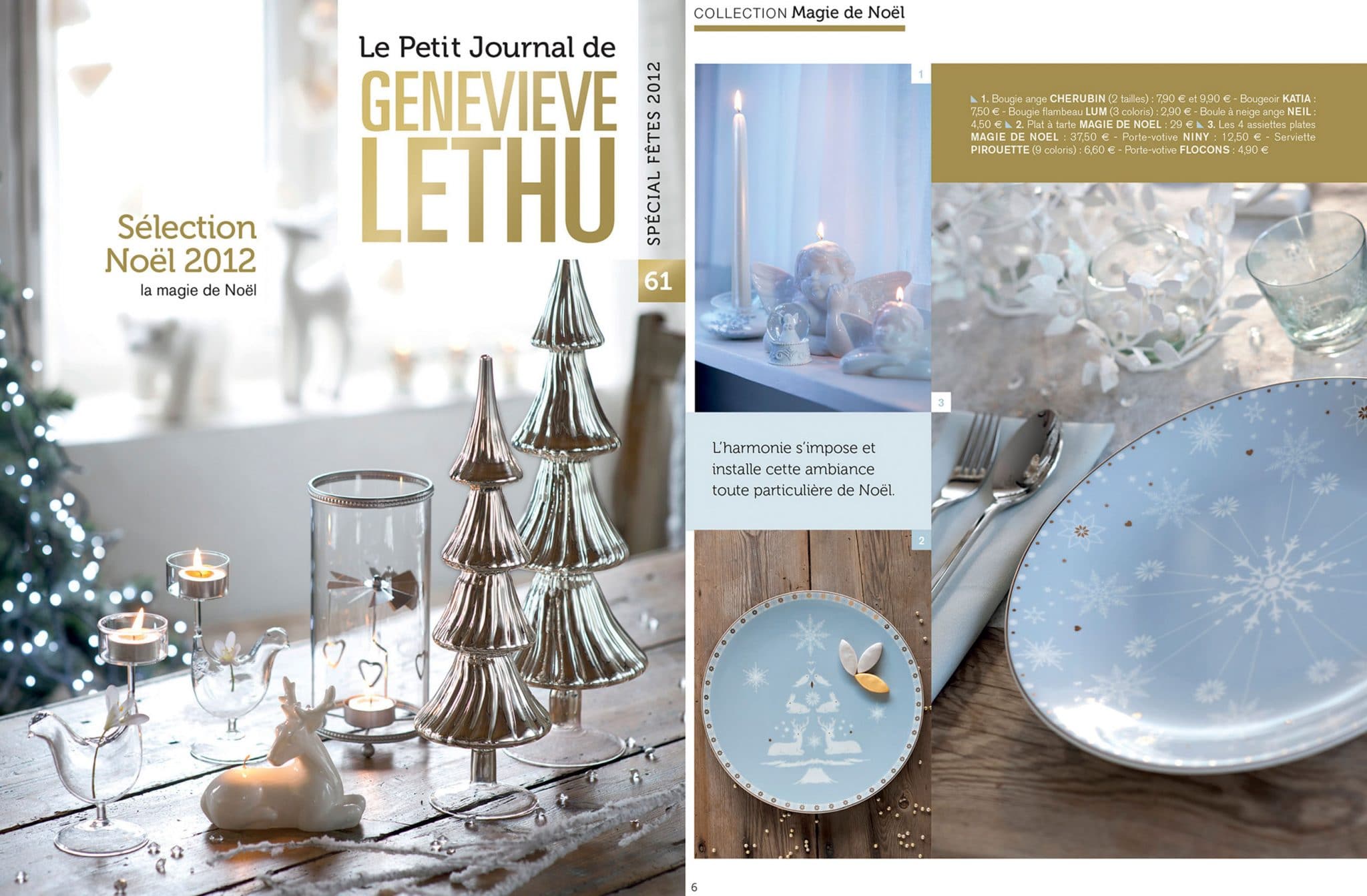 Reportage arts de la table - catalogue pour Geneviève Lethu